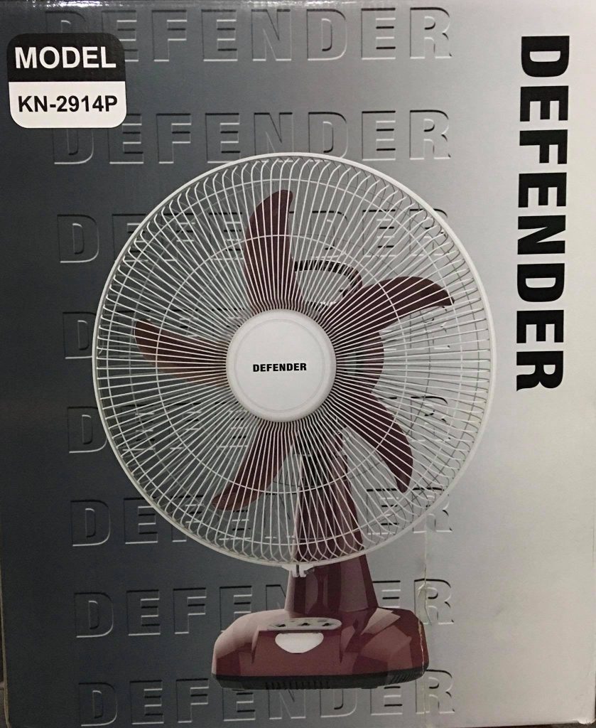 Defender Rechargeable Multi-Function 12″ Fan With LED Light – KroyDeals